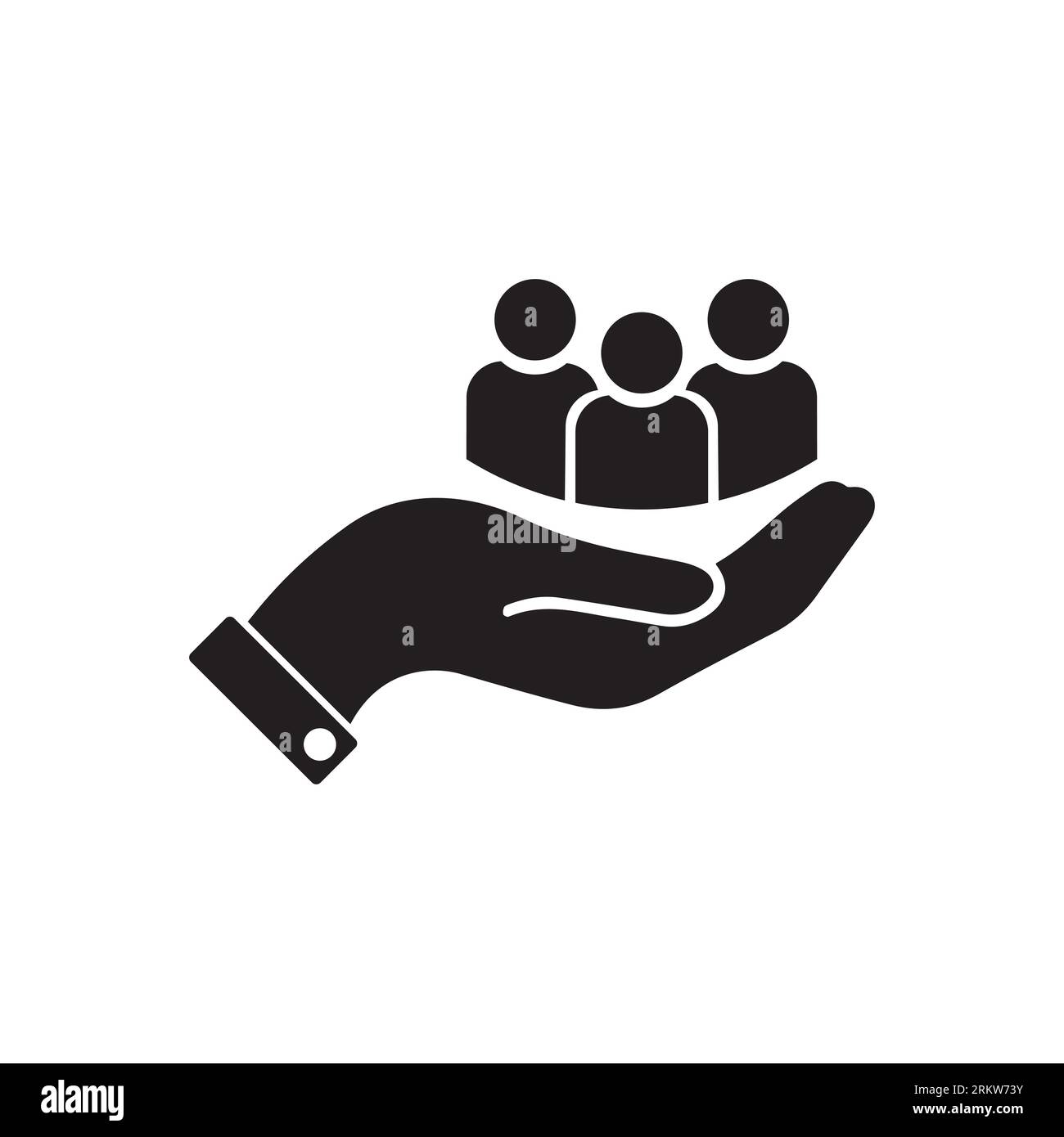 Customer service icon in modern flat style design. Vector illustration ...