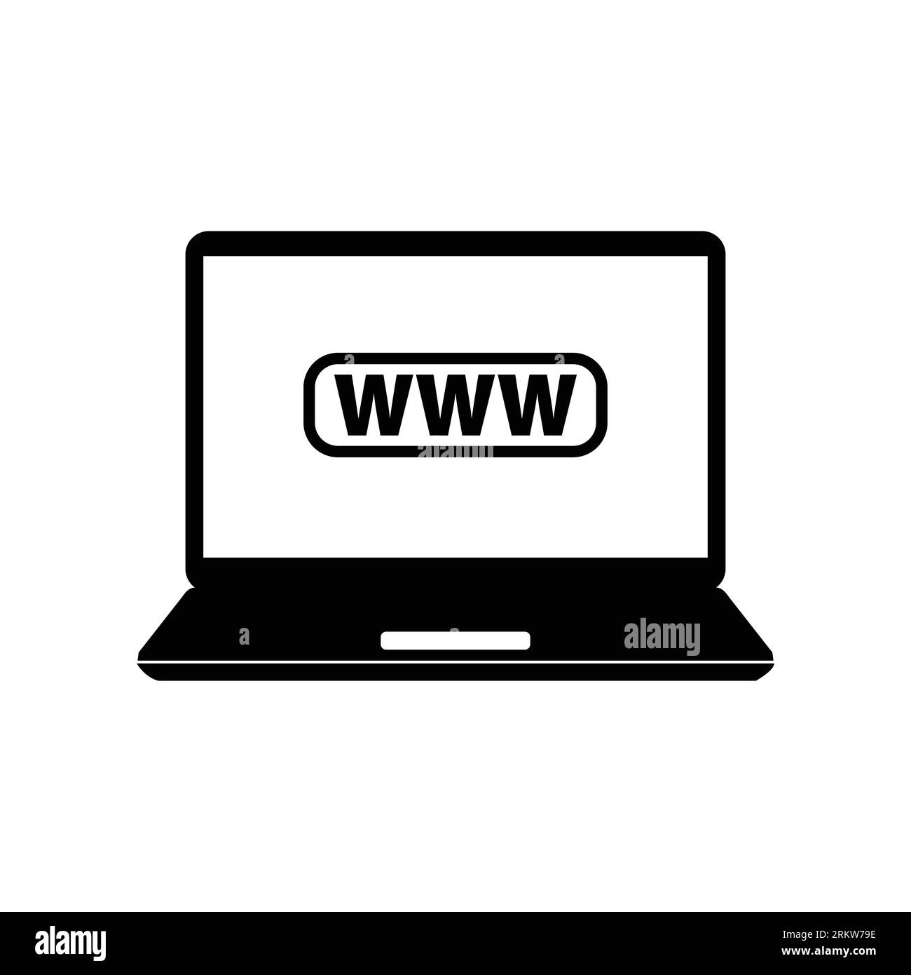 Laptop chat icon simple Cut Out Stock Images & Pictures - Alamy