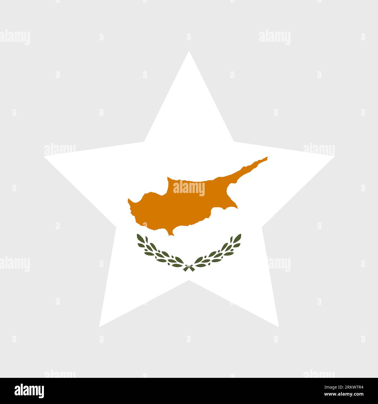 Cyprus flag vector icons set of illustrations in the shape of heart ...