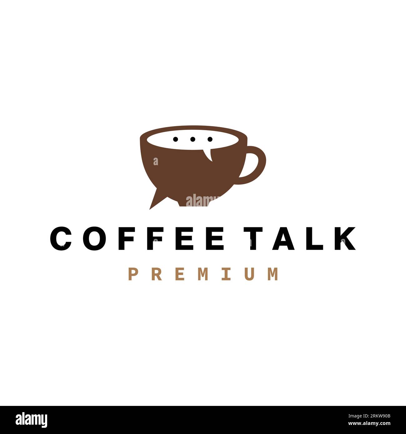 Coffee talk logo design vector template Stock Vector Image & Art - Alamy