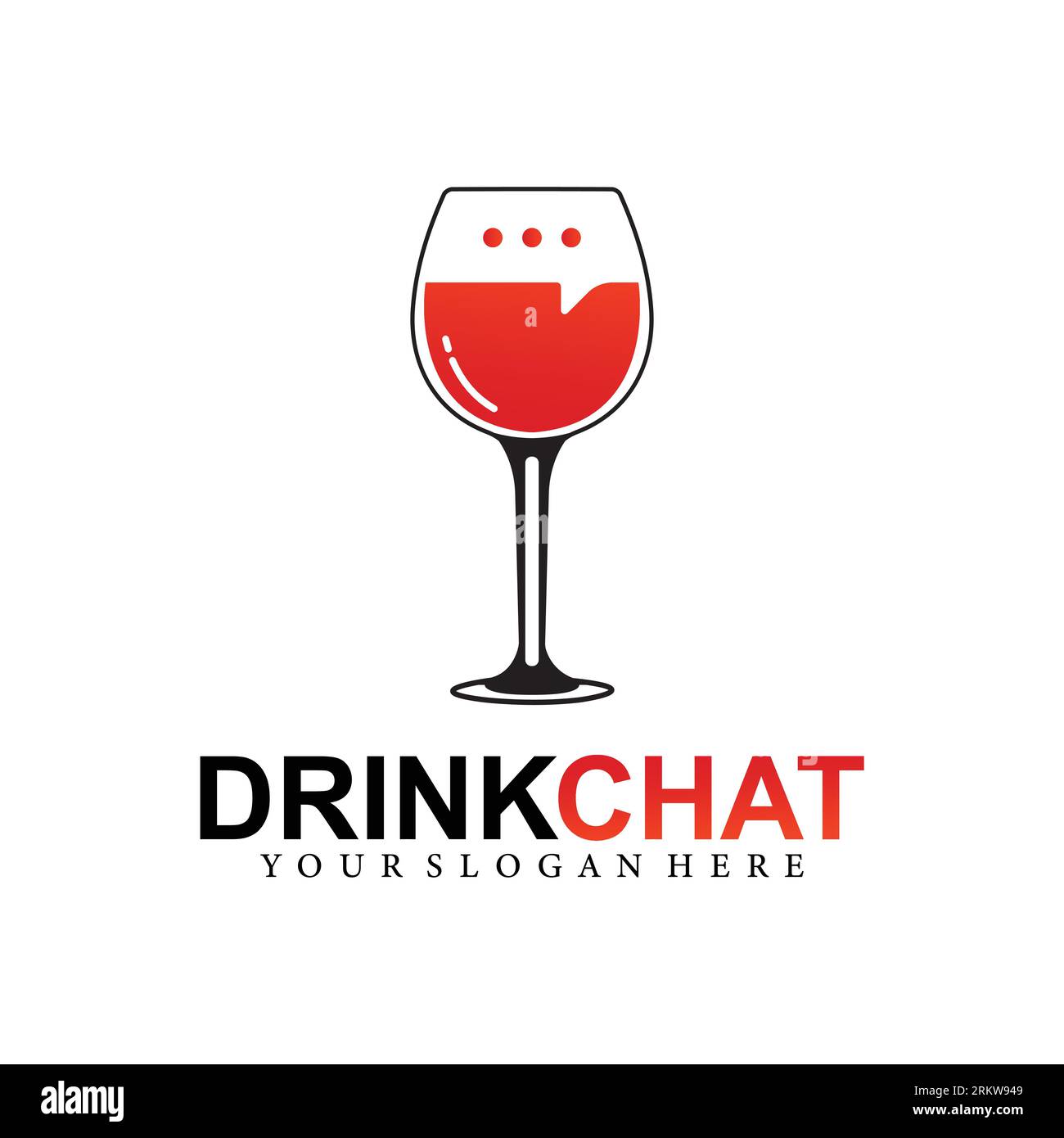 Drink chat logo template design Stock Vector Image & Art - Alamy