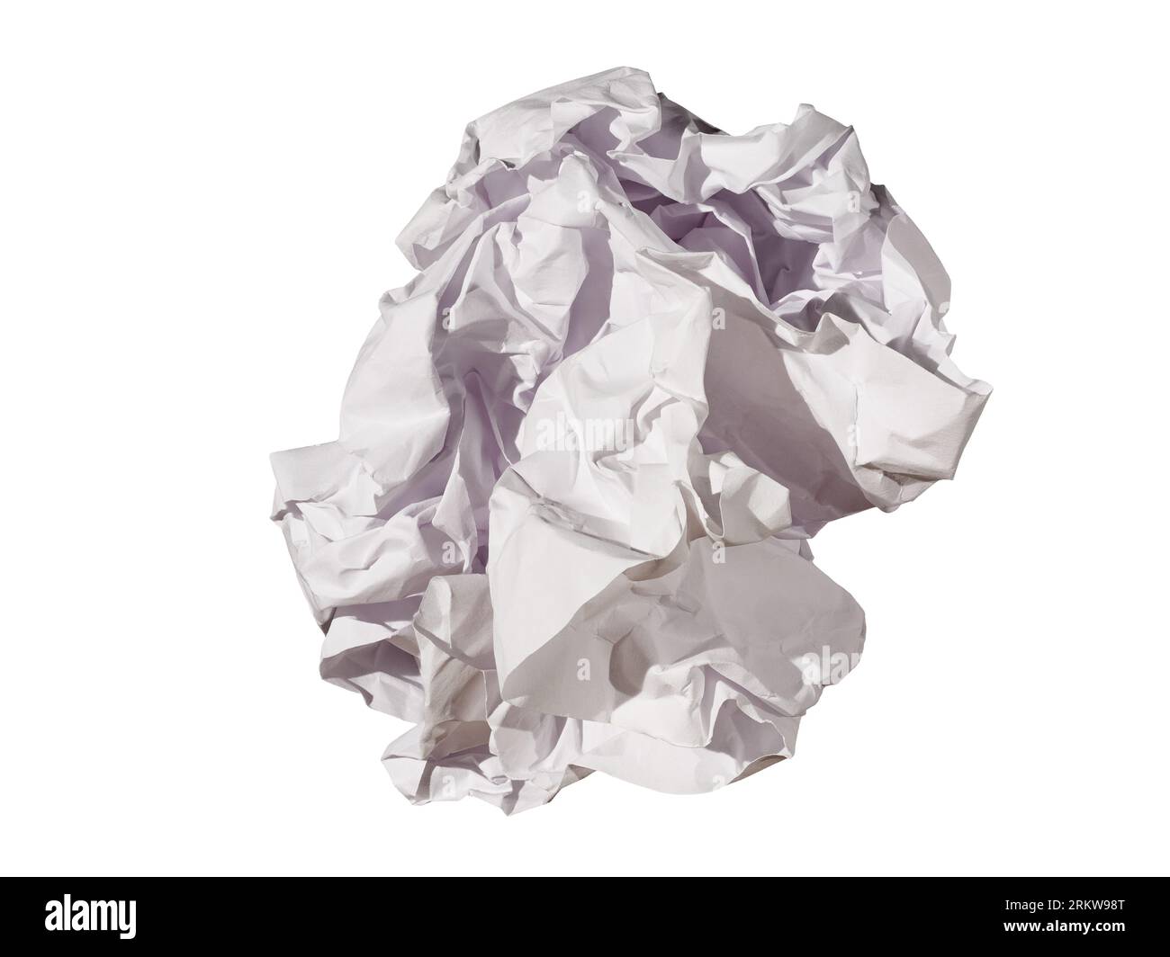 Crumpled paper ball isolated on a white background Stock Photo - Alamy