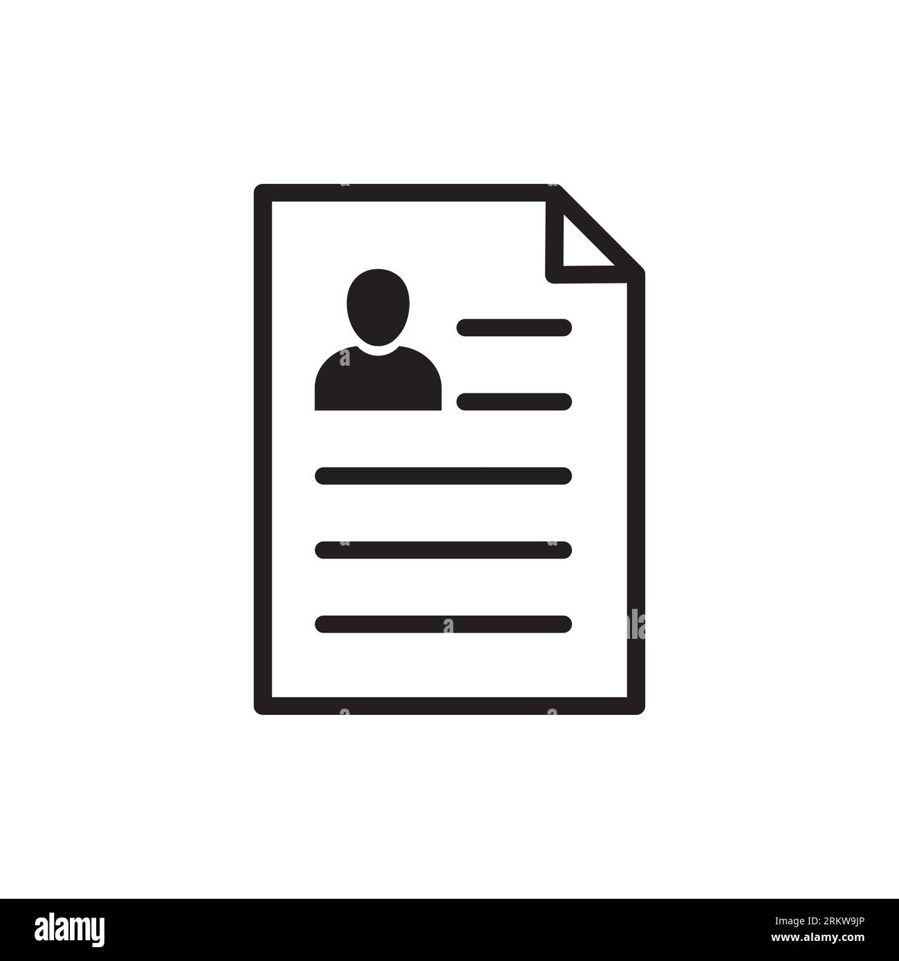 Resume Cv Or Job Application Line Art Vector Icon For Career Apps And Websites Stock Vector