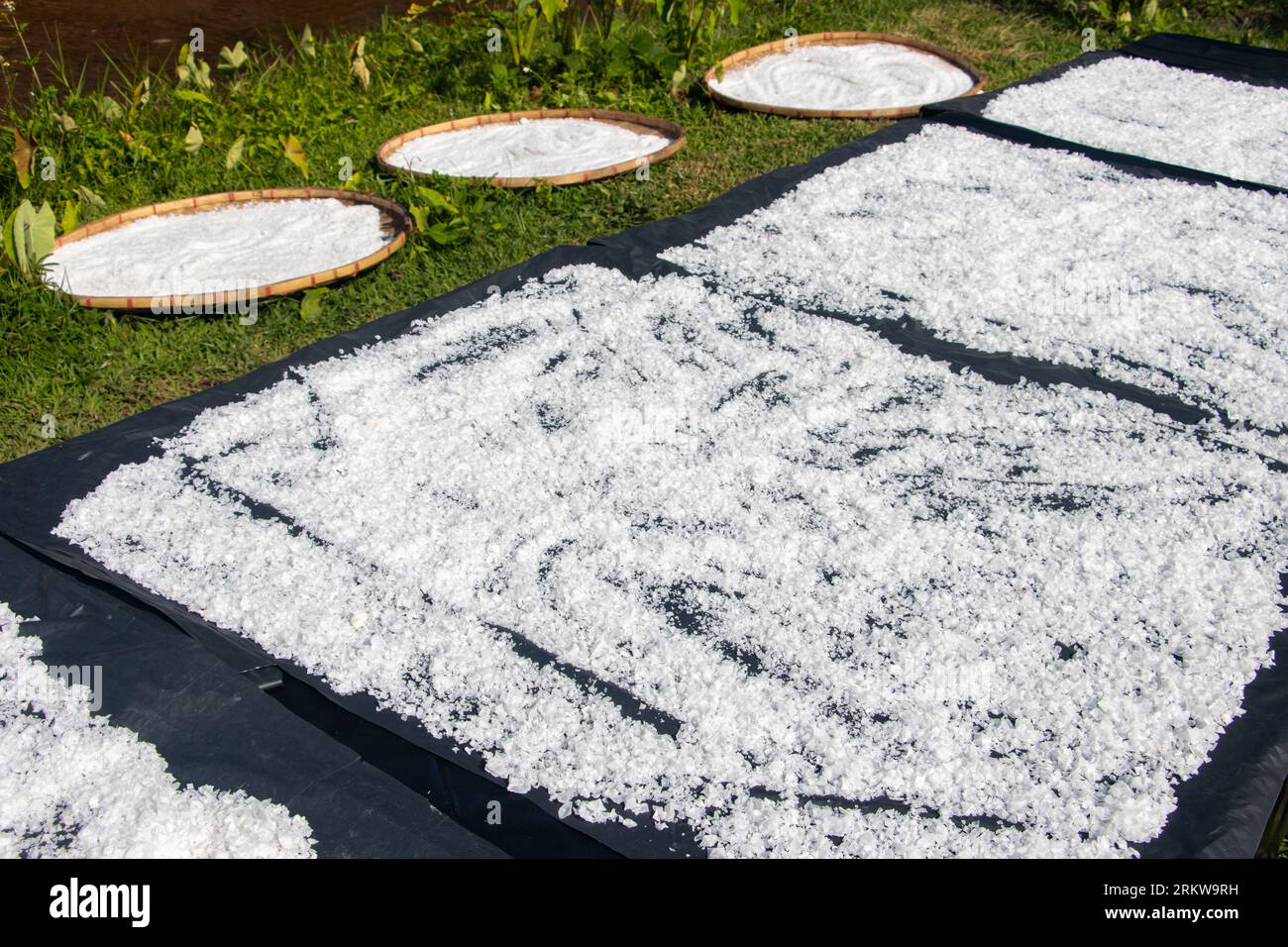 Drying salt crystals in the sun Stock Photo - Alamy