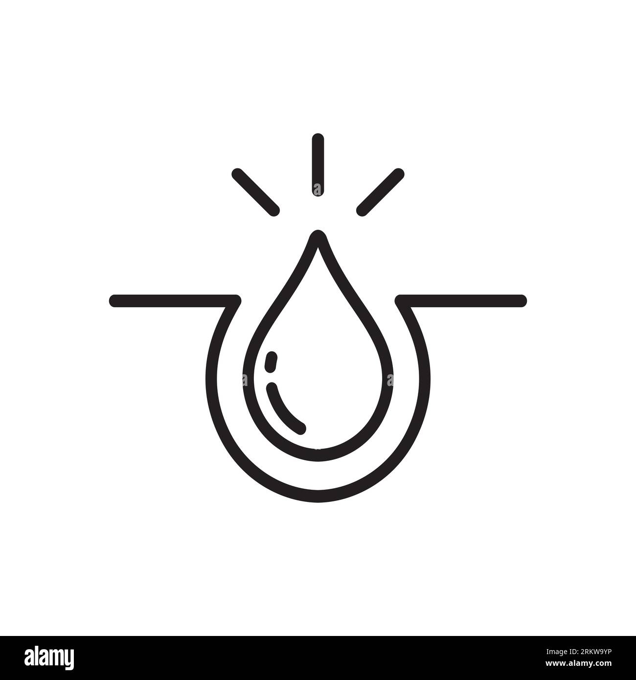 Absorption. Absorb soft layers and drops isolated on white. Sanitary care symbol. Moisture ...