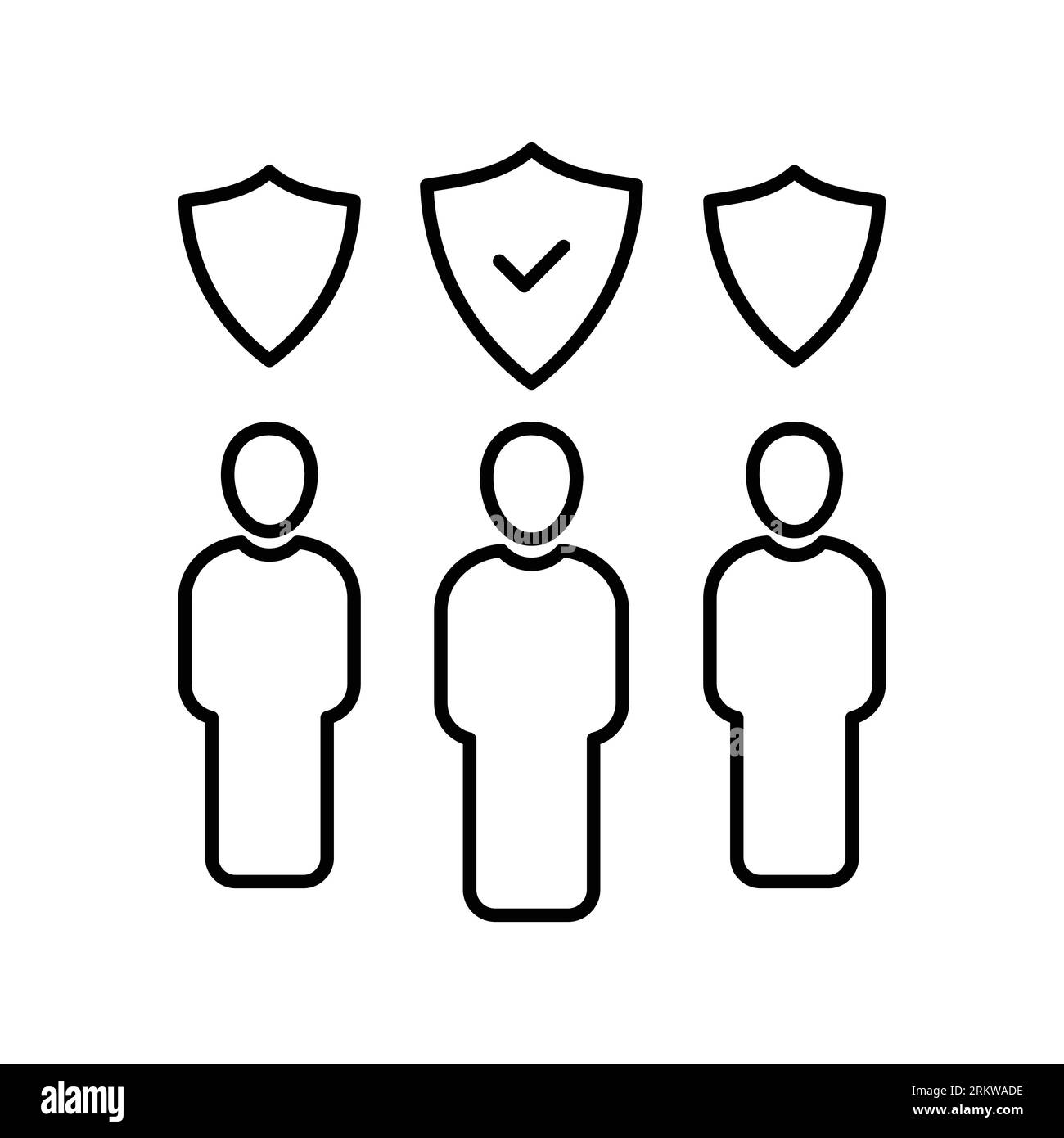 Life insurance icon Black and White Stock Photos & Images - Alamy