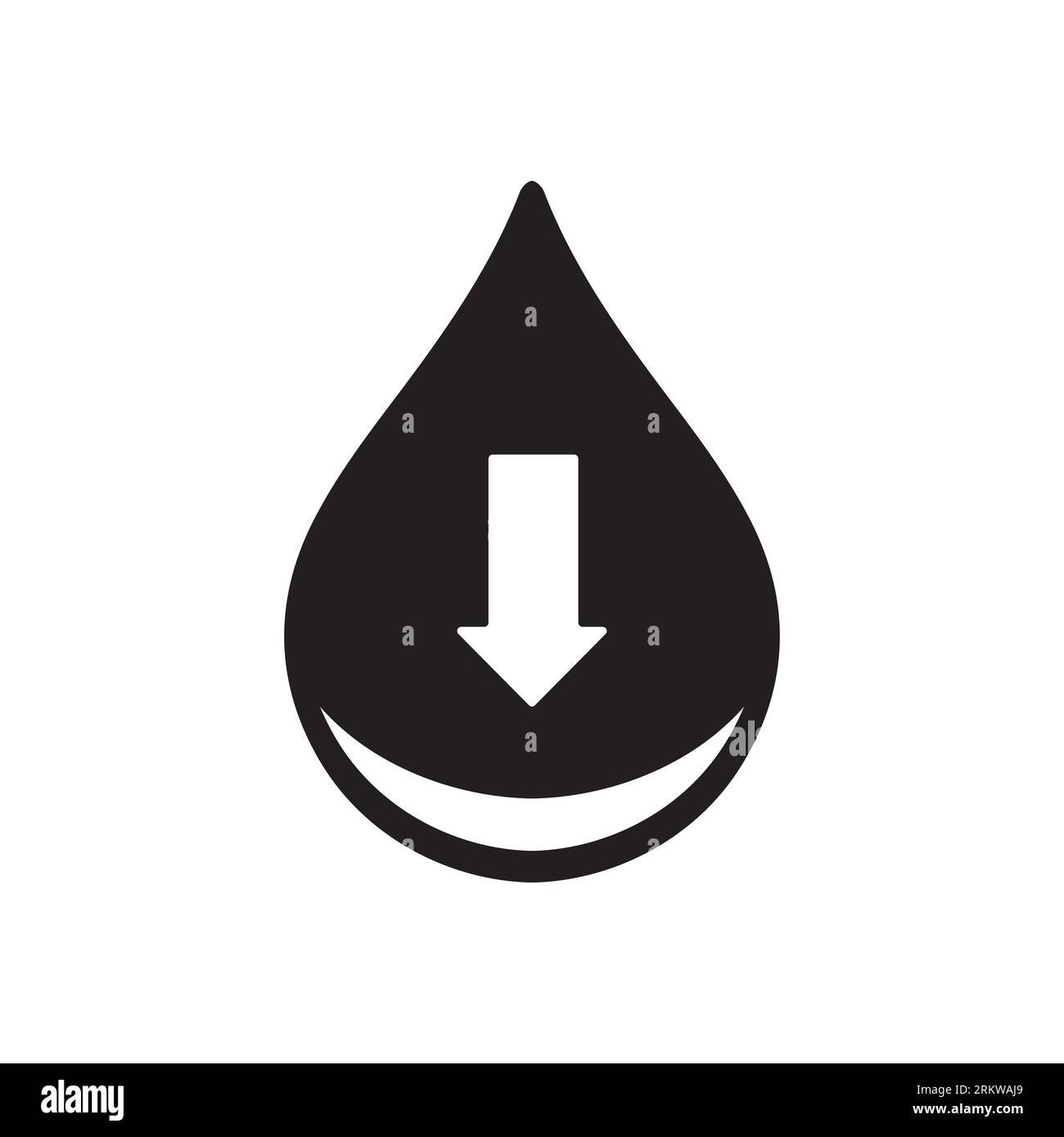 low water level icon on white background, vector sign Stock Vector ...