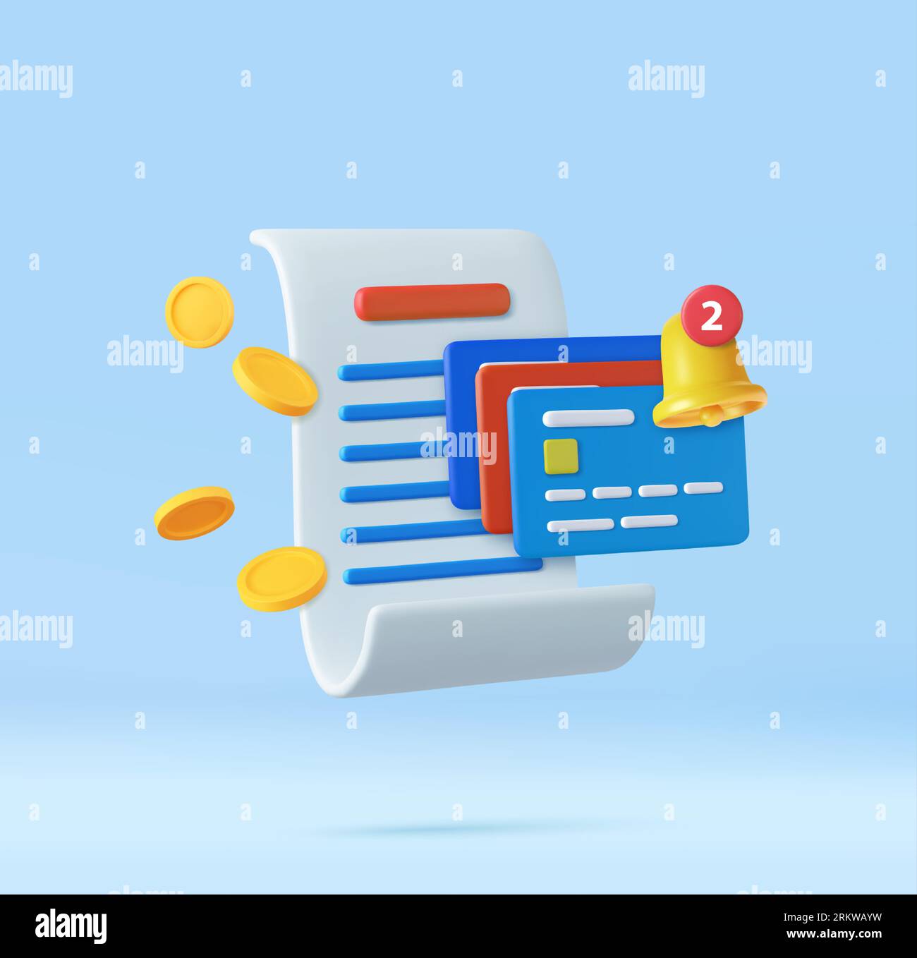 3D bill payment with credit card Stock Vector Image & Art - Alamy
