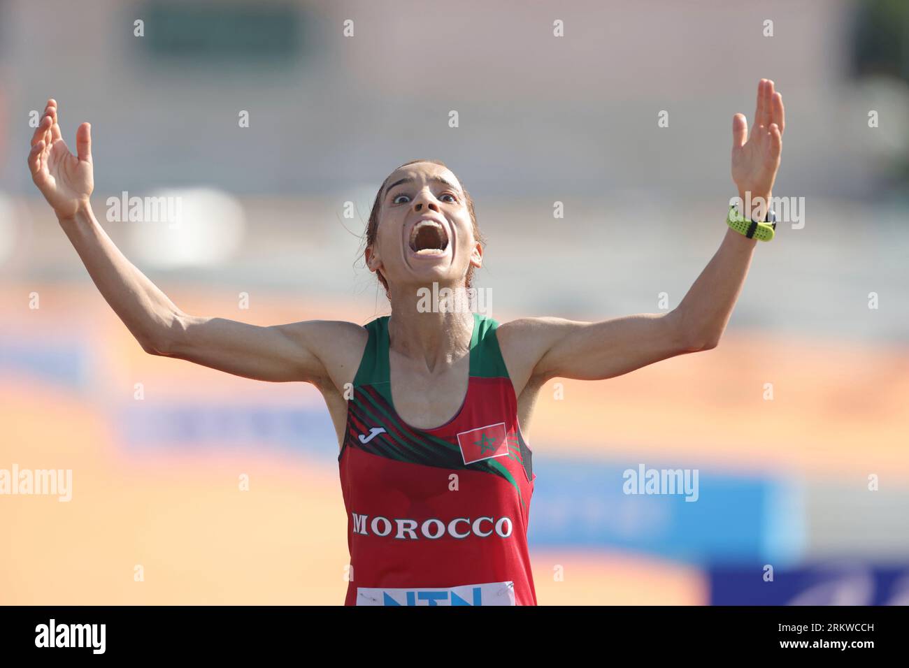 Fatima Ezzahra GARDADI of Morocco finishes 3rd place during the Women's ...