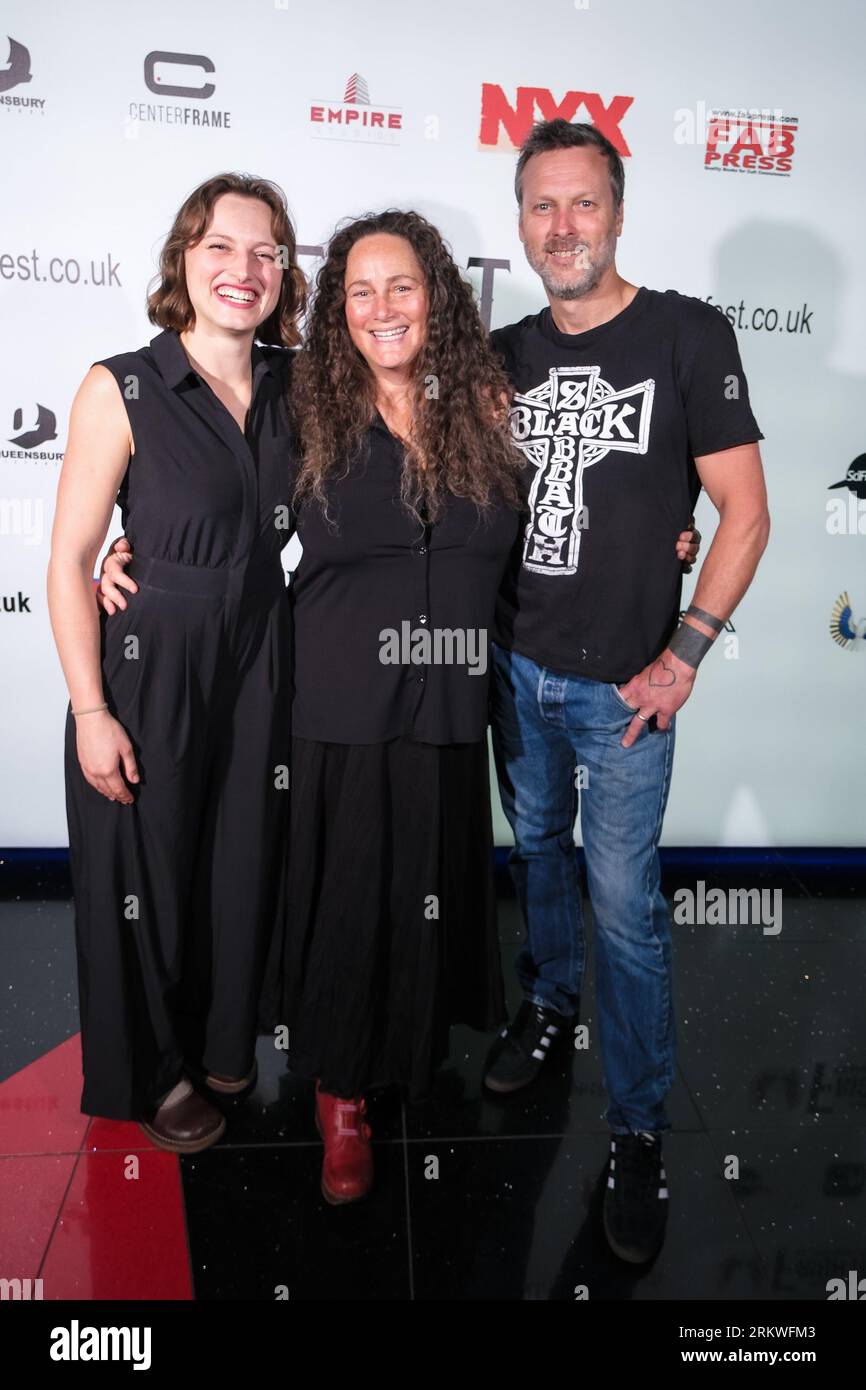 London, UK. 25th Aug, 2023. Lulu Adams, Toby Poser and John Adams ...