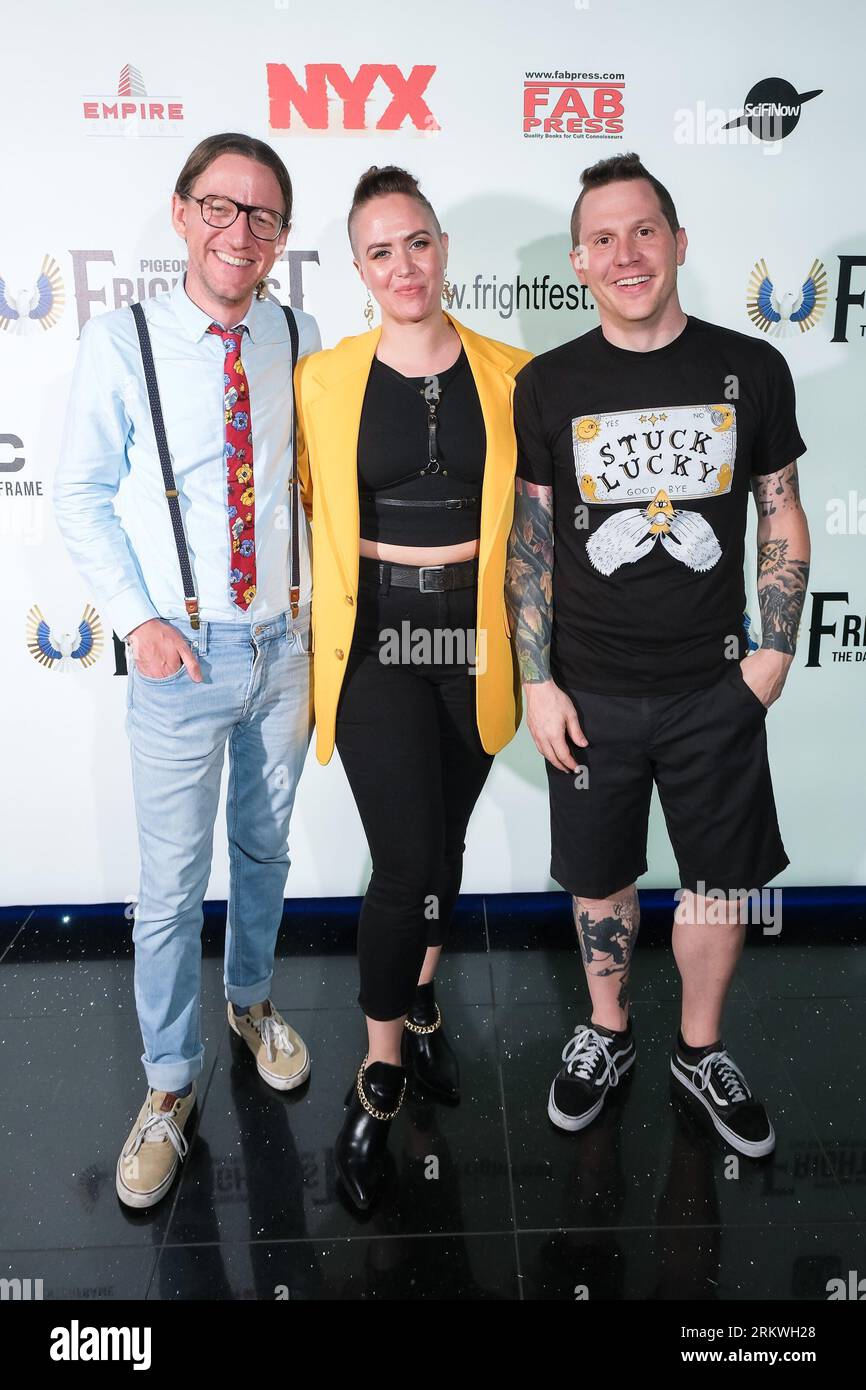 London, UK. 25th Aug, 2023. Andrew Bailes, Caito Aase and John Pata ...