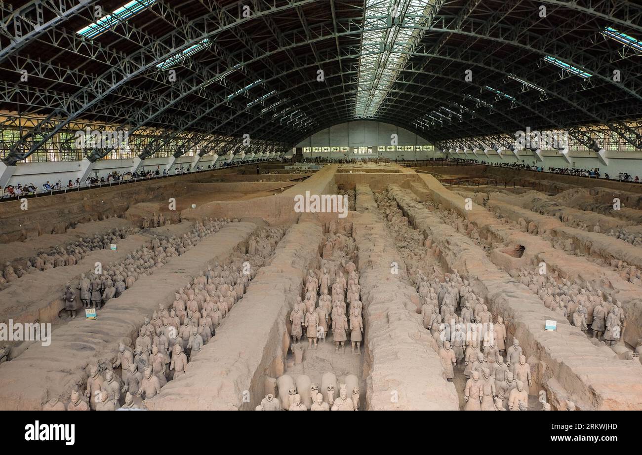 The world-famous Terracotta Army, part of the Mausoleum of the First ...