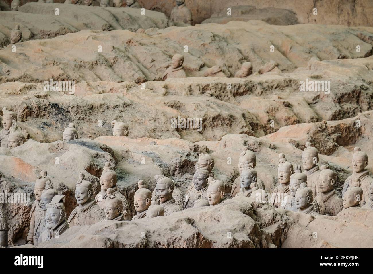 The world-famous Terracotta Army, part of the Mausoleum of the First ...