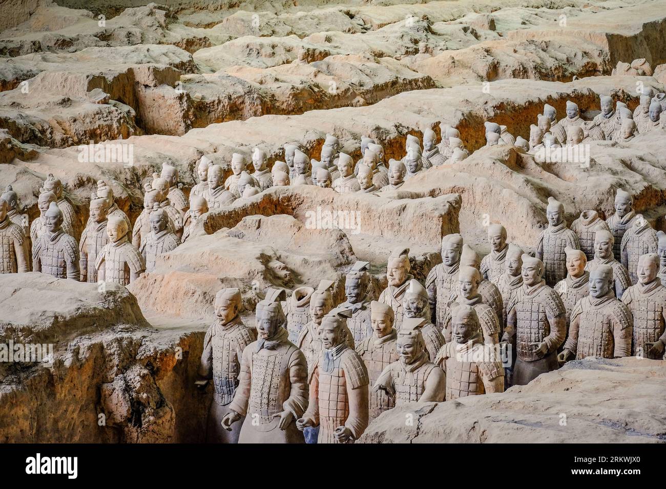 The world-famous Terracotta Army, part of the Mausoleum of the First ...