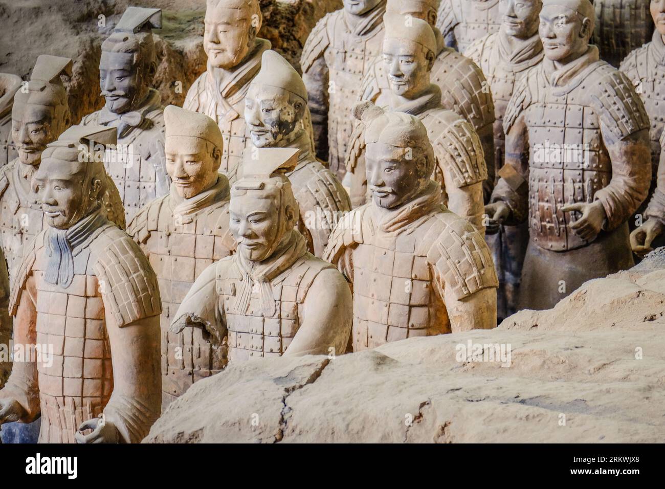 The world-famous Terracotta Army, part of the Mausoleum of the First ...