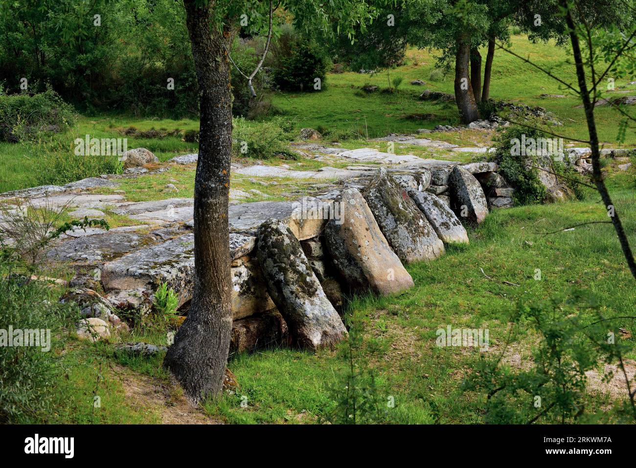 Popular architecture. Bridge building with granite blocks. Mamoles ...
