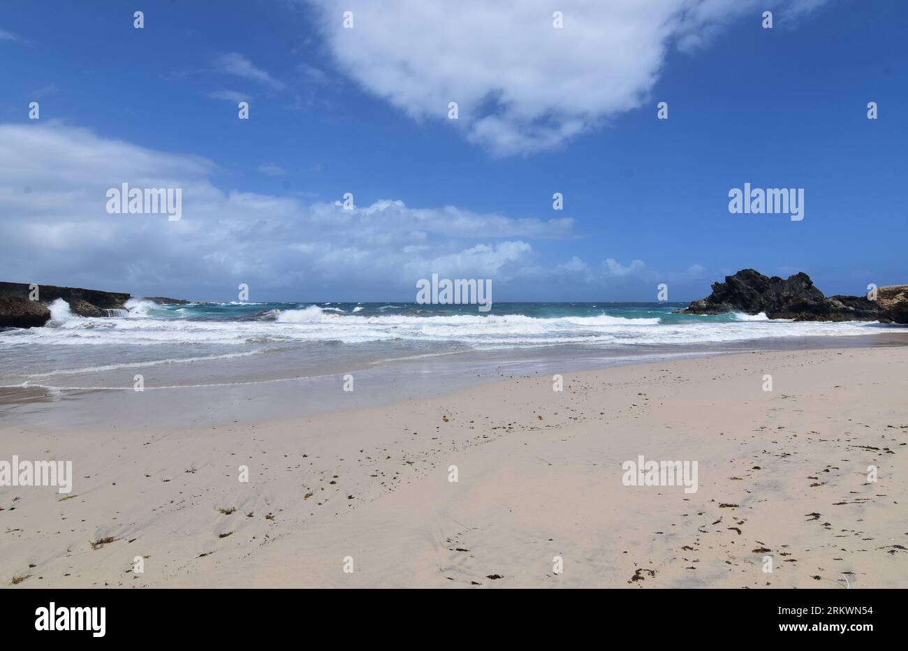 Secluded Andicuri beach on the Carribean Island of Aruba Stock Photo ...