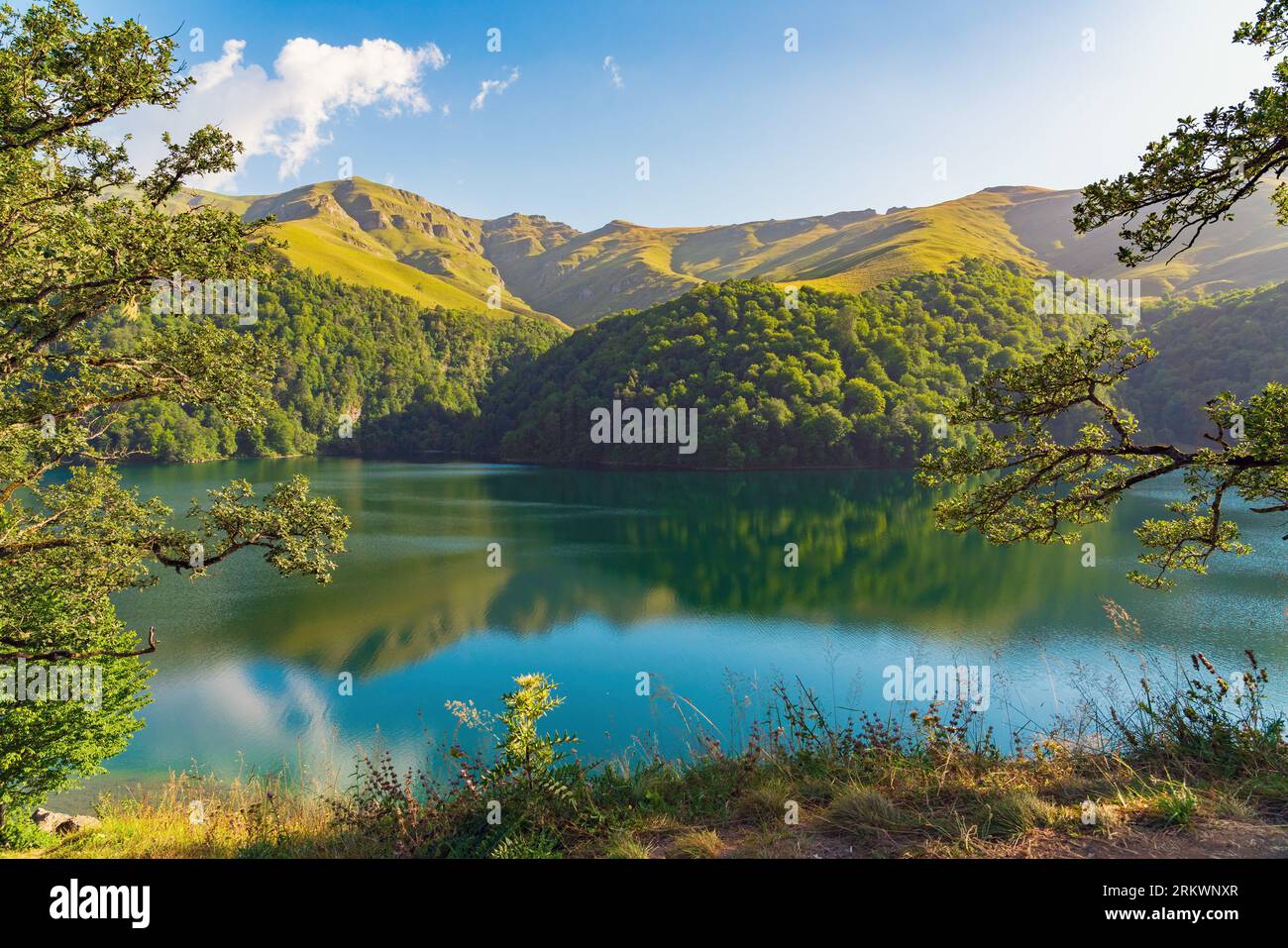 The alpine lake MaralGol is located in the GoyGol National Park in ...