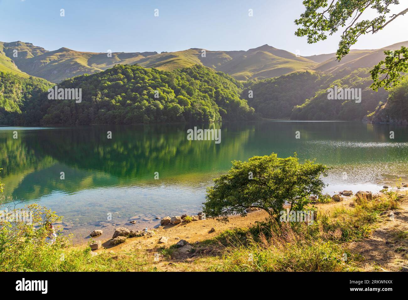 The alpine lake MaralGol is located in the GoyGol National Park in ...