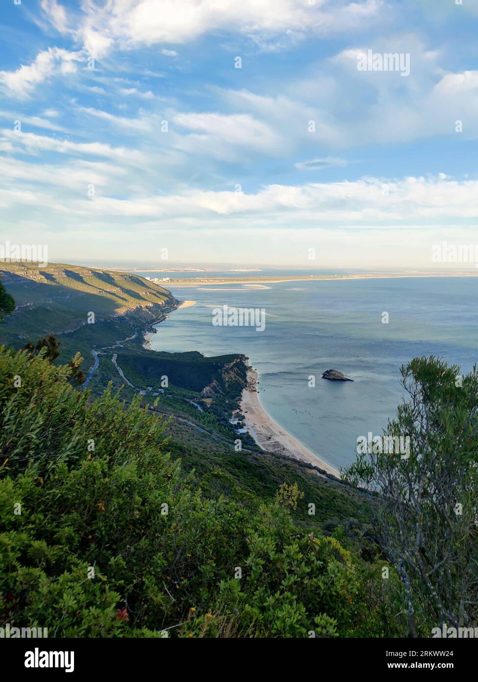 A trail in the Arrabida mountains, Atlantic coast, Portugal Stock Photo ...