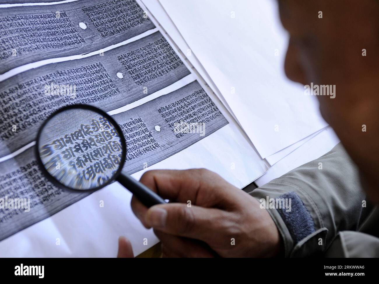 Palm leaf manuscripts hi-res stock photography and images - Alamy