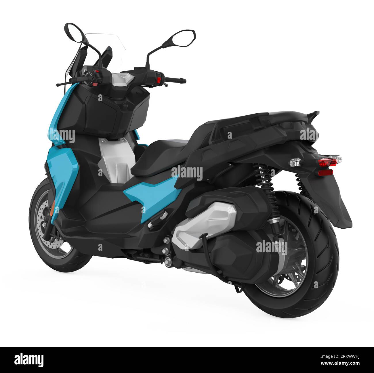 Blue Motorcycle Isolated Stock Photo - Alamy