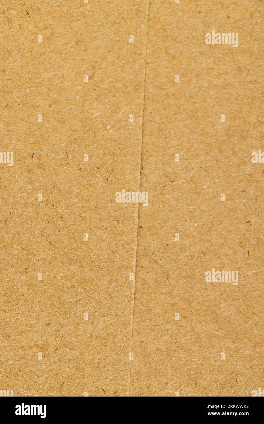 Yellow blank paper for writing and printing texts, old pulp paper is ...