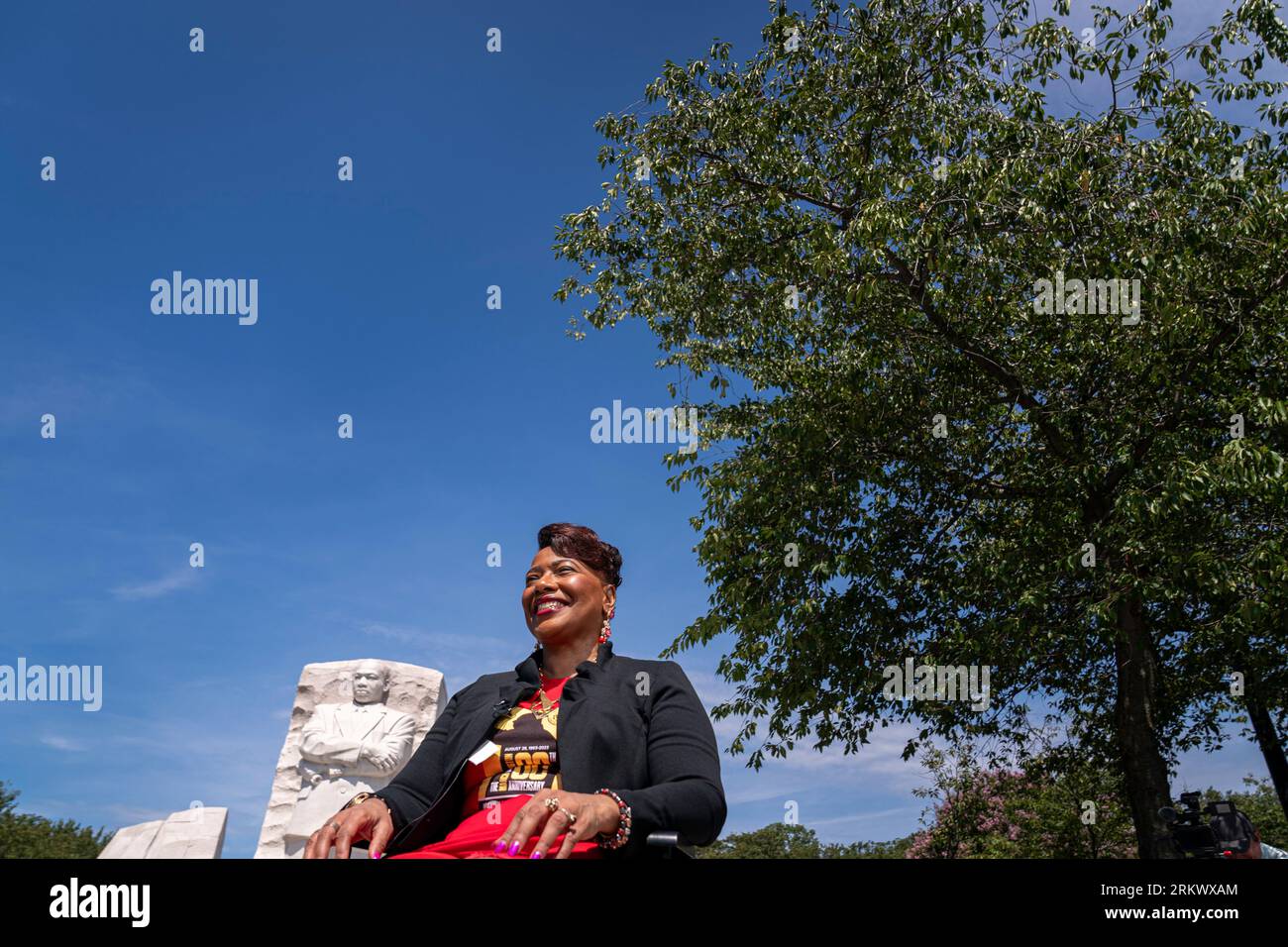 Bernice King, the daughter of Martin Luther King, Jr., sits for an ...