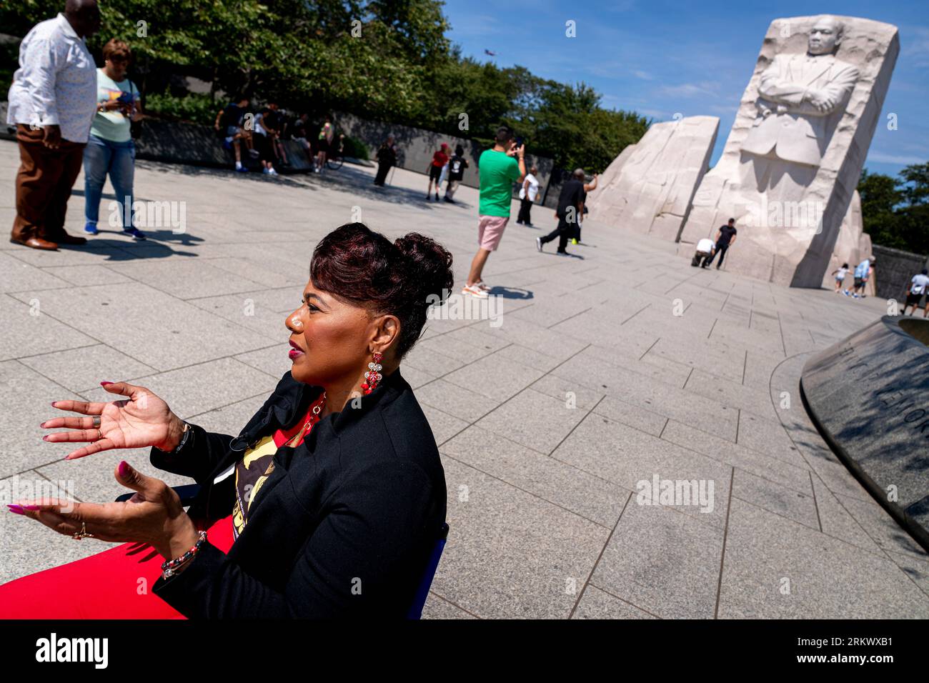 Bernice King, the daughter of Martin Luther King, Jr., speaks during an ...