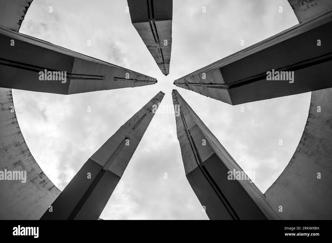 Futuristic building construction in Russia. Modern architecture ...