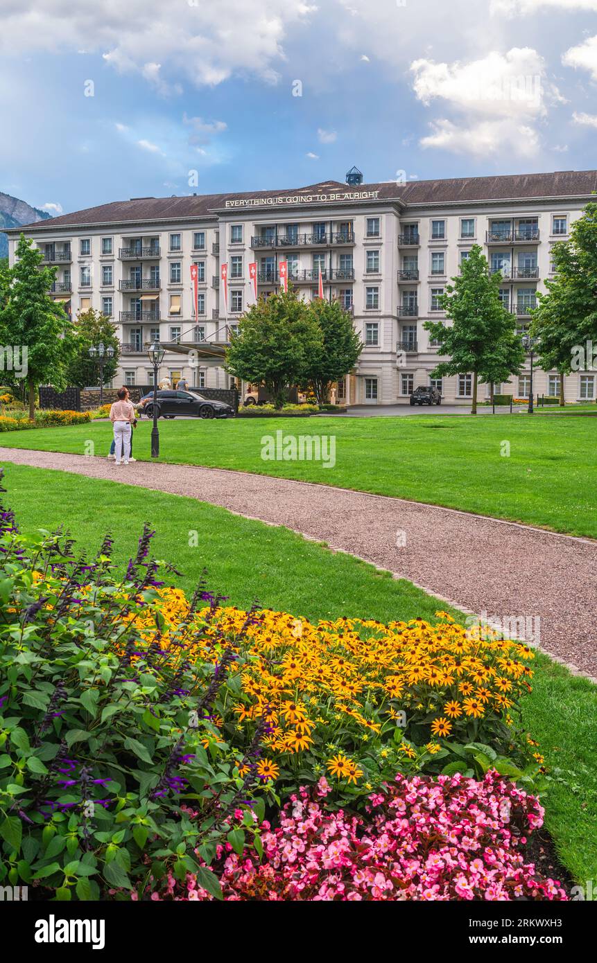Bad Ragaz, Switzerland - July 25, 2023: Grand Resort Bad Ragaz luxury ...