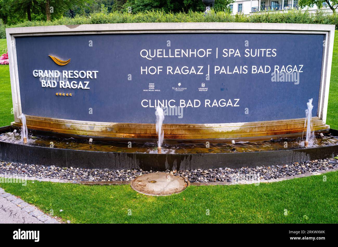 Bad Ragaz, Switzerland - July 25, 2023: Grand Resort Bad Ragaz luxury ...