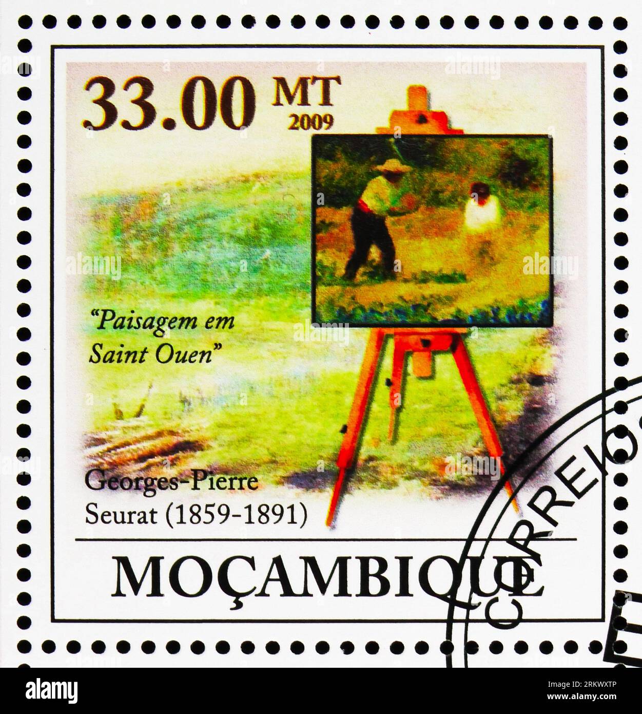 MOSCOW, RUSSIA - JULY 12, 2022: Postage stamp printed in Mozambique ...