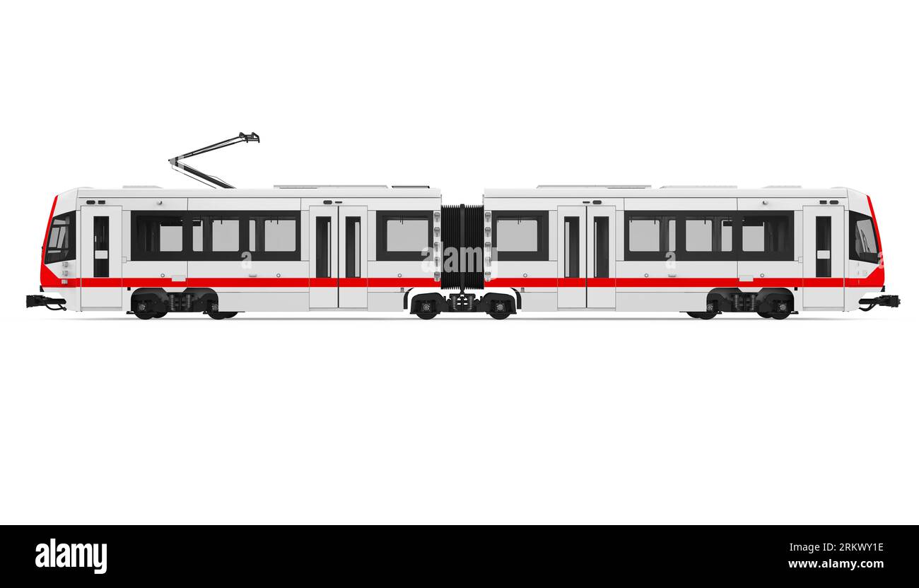 Modern Tram Isolated Stock Photo - Alamy
