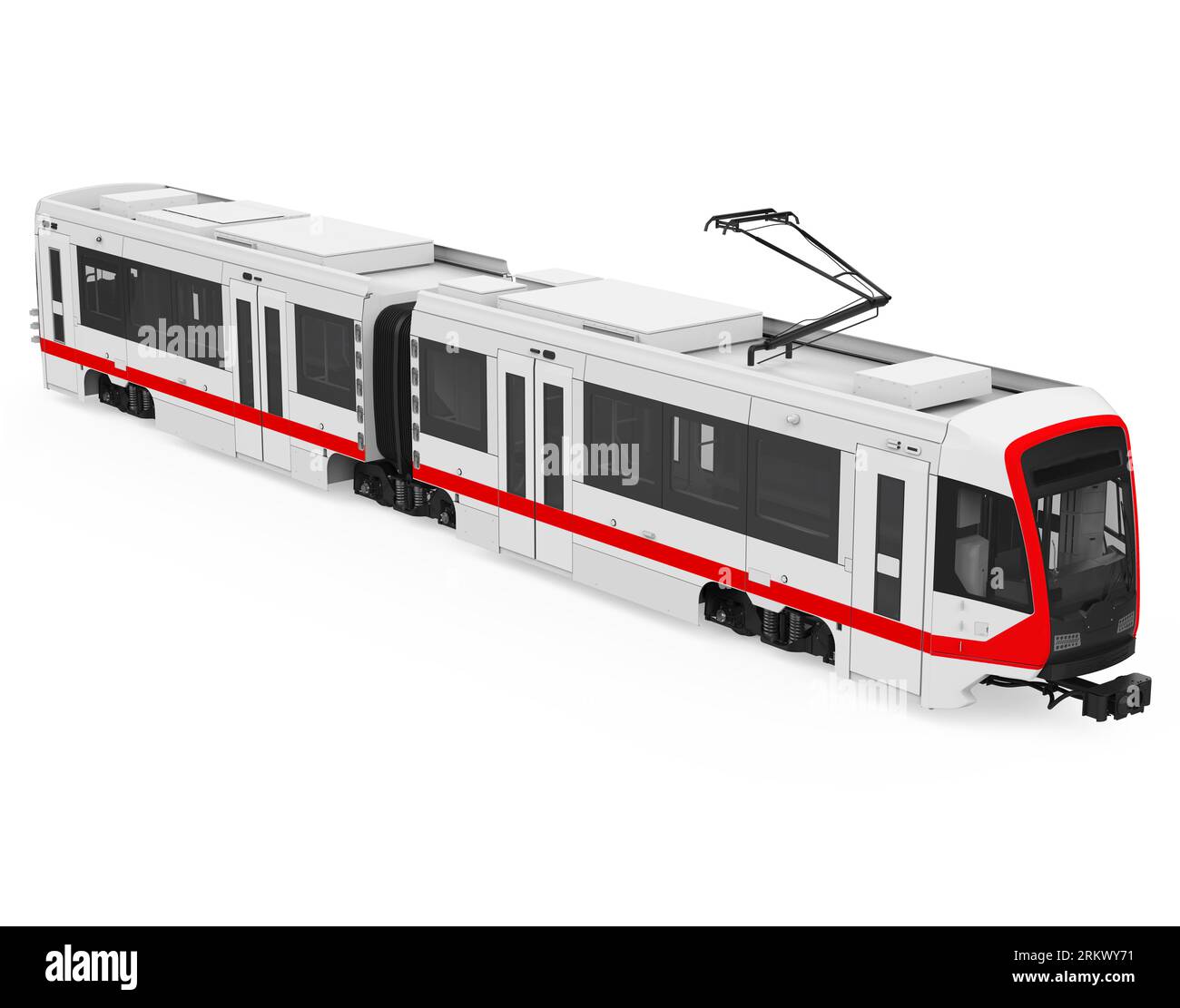Modern Tram Isolated Stock Photo - Alamy