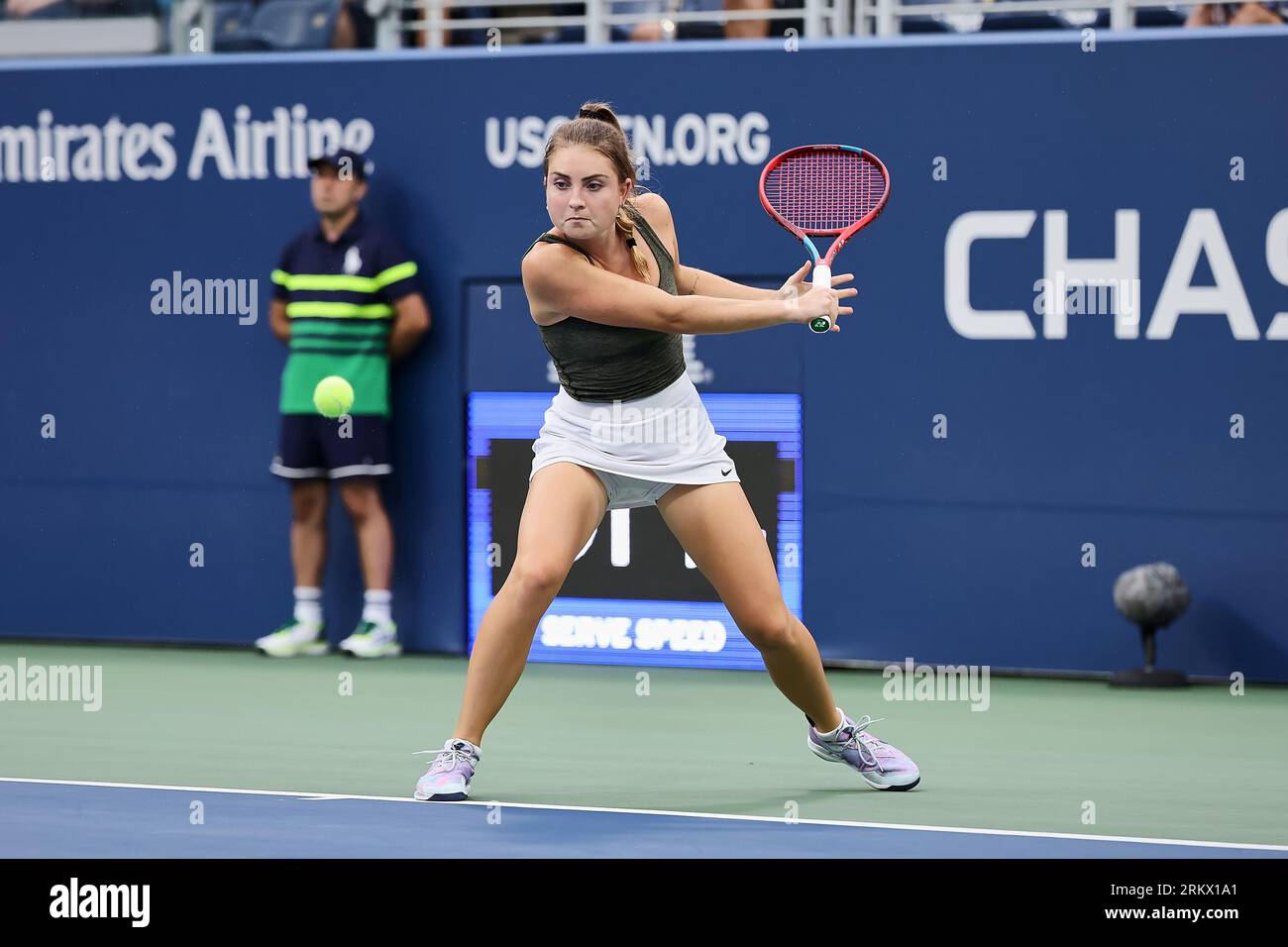 New York, New York, USA. 24th Aug, 2023. Fiona Crawley (USA) in action ...