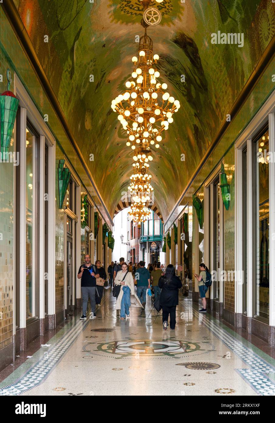 Amsterdam, Netherlands - July 17 2023: The arched passageway known as ...