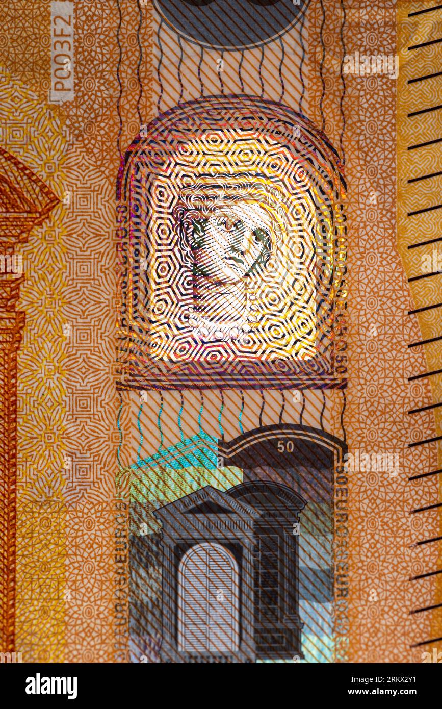 50 euro note hologram euro hi-res stock photography and images - Alamy