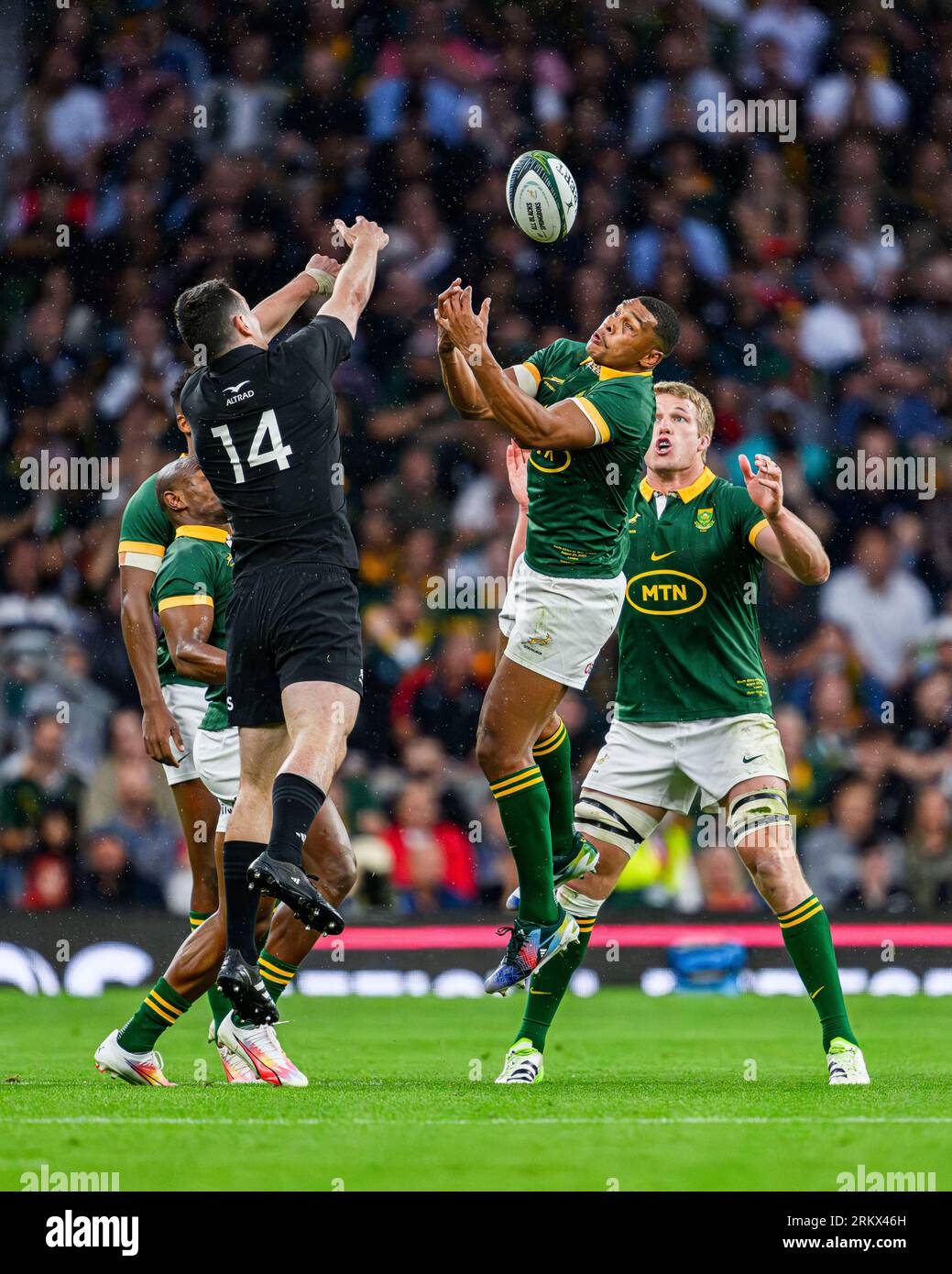LONDON, UNITED KINGDOM. 25st, Aug 23. Manie Libbok Springboks (centre ...