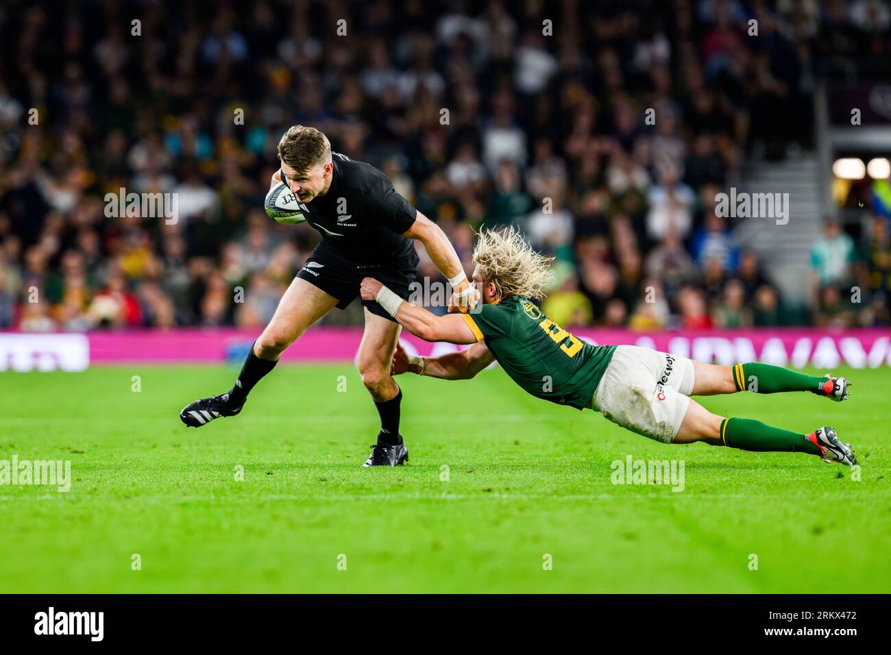 LONDON, UNITED KINGDOM. 25st, Aug 23. Jordie Barrett of All Blacks is ...