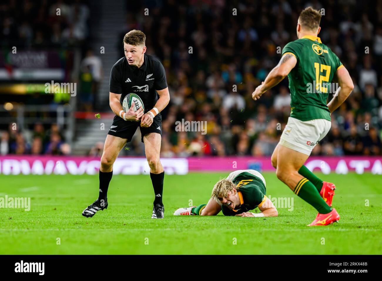 LONDON, UNITED KINGDOM. 25st, Aug 23. Jordie Barrett of All Blacks is ...