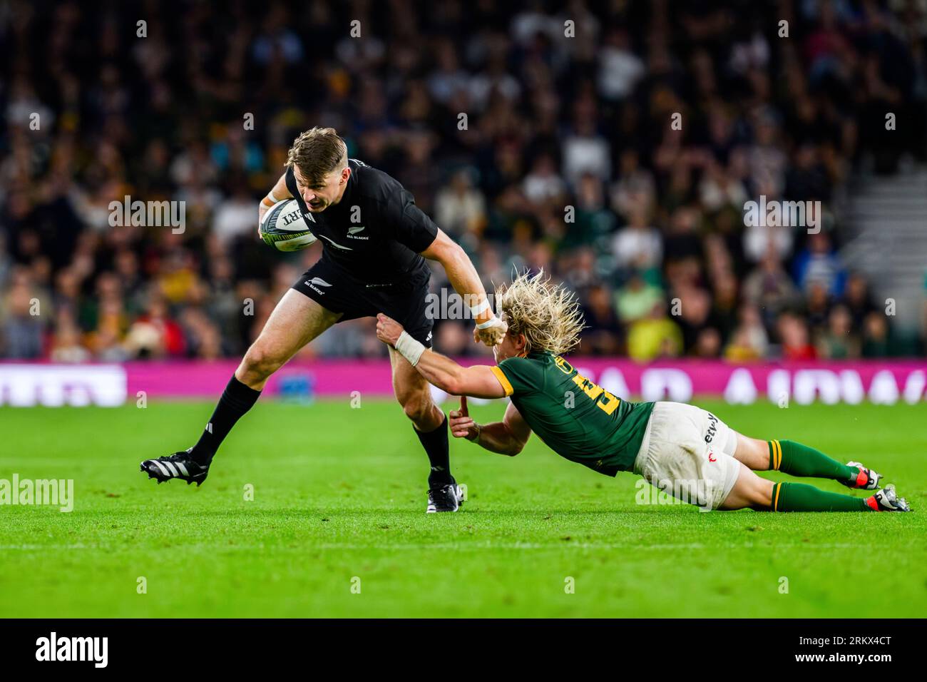 LONDON, UNITED KINGDOM. 25st, Aug 23. Jordie Barrett of All Blacks is ...