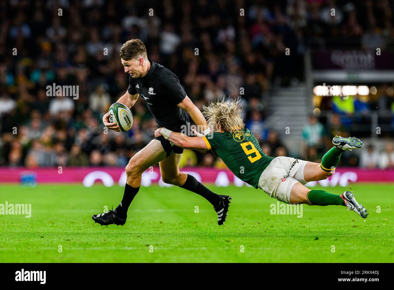 LONDON, UNITED KINGDOM. 25st, Aug 23. Jordie Barrett of All Blacks is ...