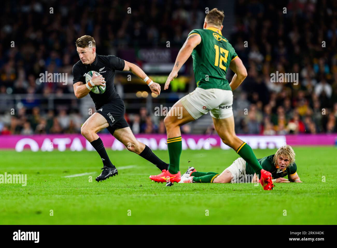 LONDON, UNITED KINGDOM. 25st, Aug 23. Jordie Barrett of All Blacks is ...