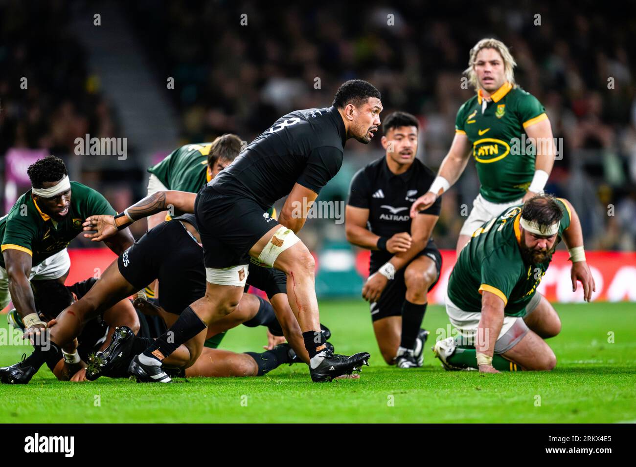 LONDON, UNITED KINGDOM. 25st, Aug 23. Ardie Savea of All Blacks (centre ...