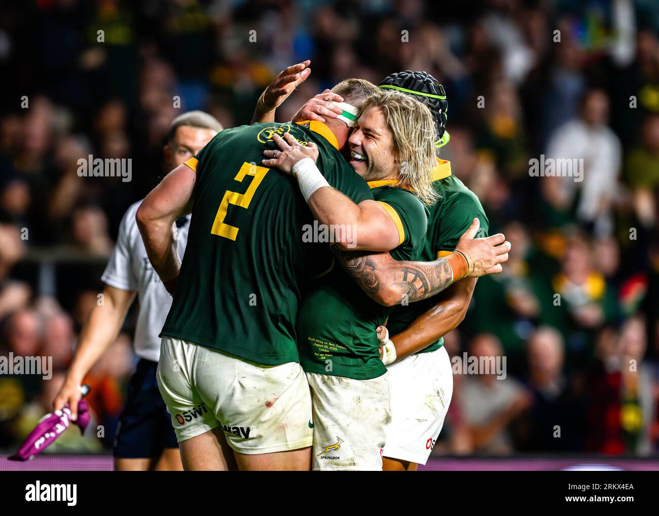 LONDON, UNITED KINGDOM. 25st, Aug 23. Malcolm Marx of Springboks ...