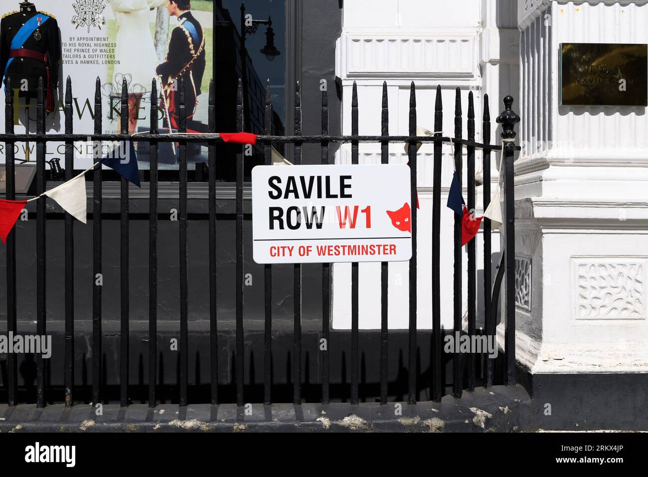 A Savile Row street sign, Savile Row, London, UK. 26 May 2023 Stock ...