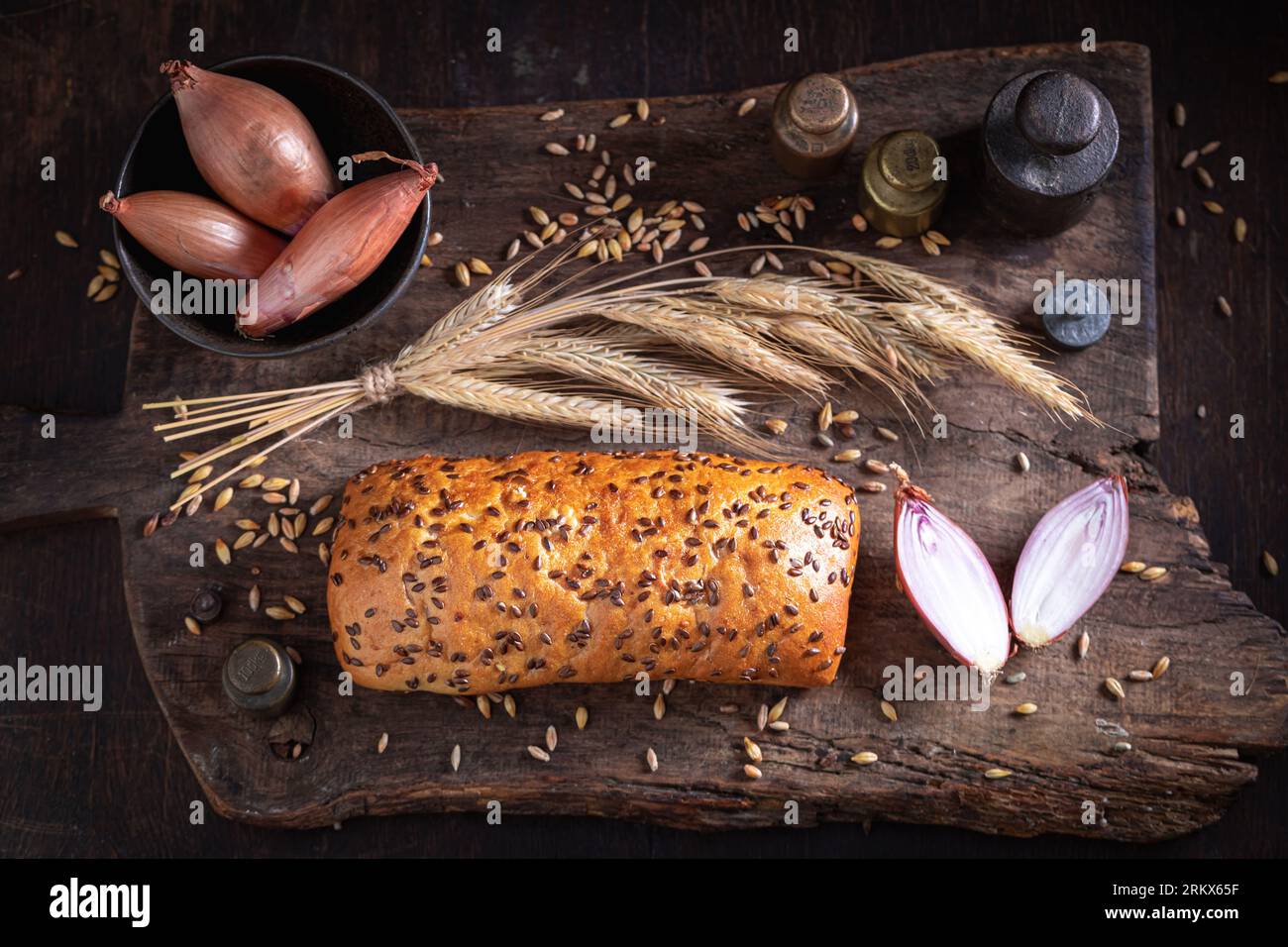 Wholegrains and homemade onion buns for breakfast. Onion buns from the ...