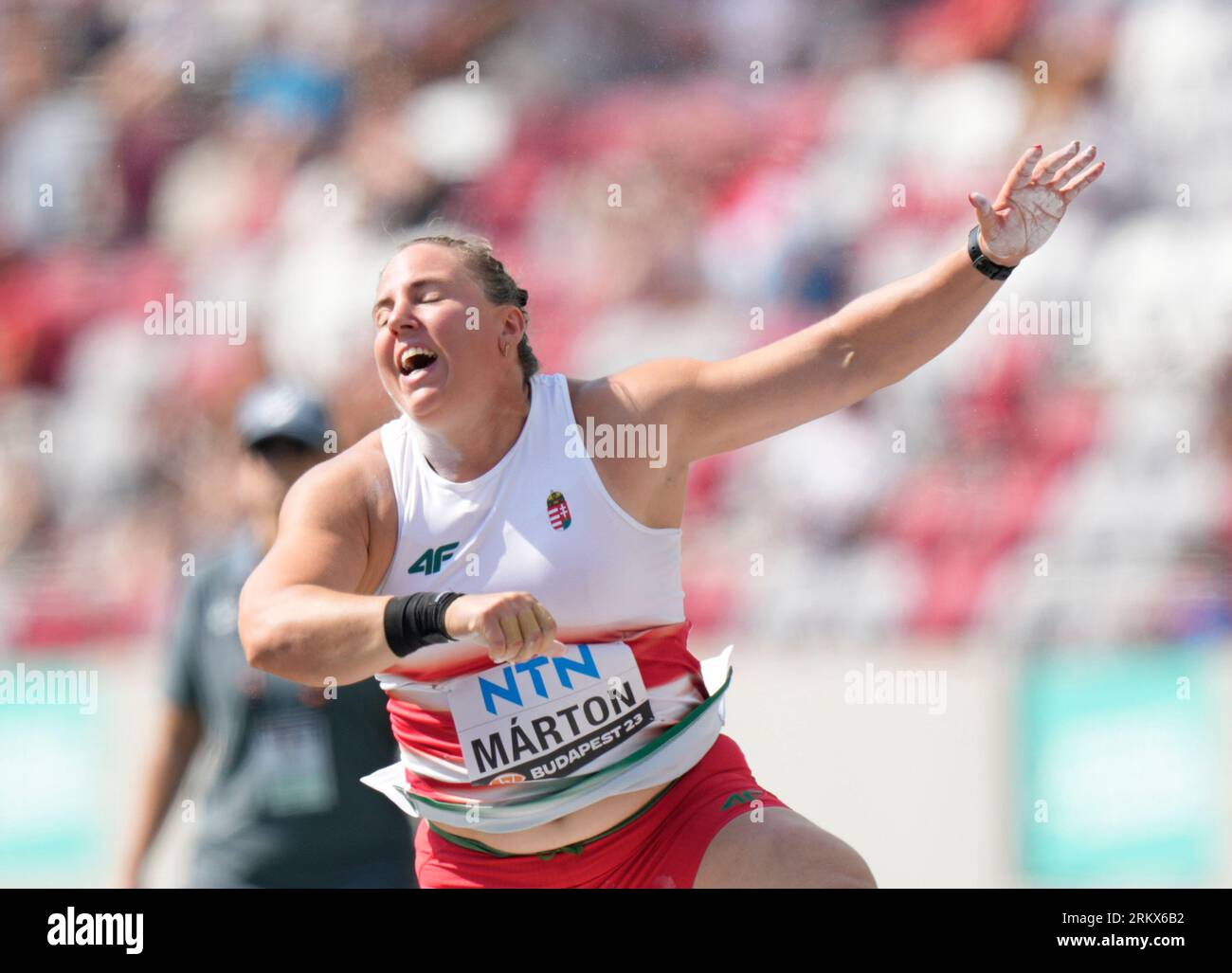 Budapest,HUN, 26 Aug 2023 Anita Marton (HUN) in action during the shot ...