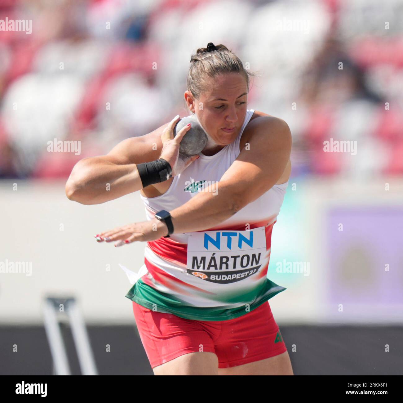Budapest,HUN, 26 Aug 2023 Anita Marton (HUN) in action during the shot ...